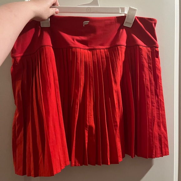 Fabletics | Skirts | Fabletics Red Pleated Skirt | Poshmark
